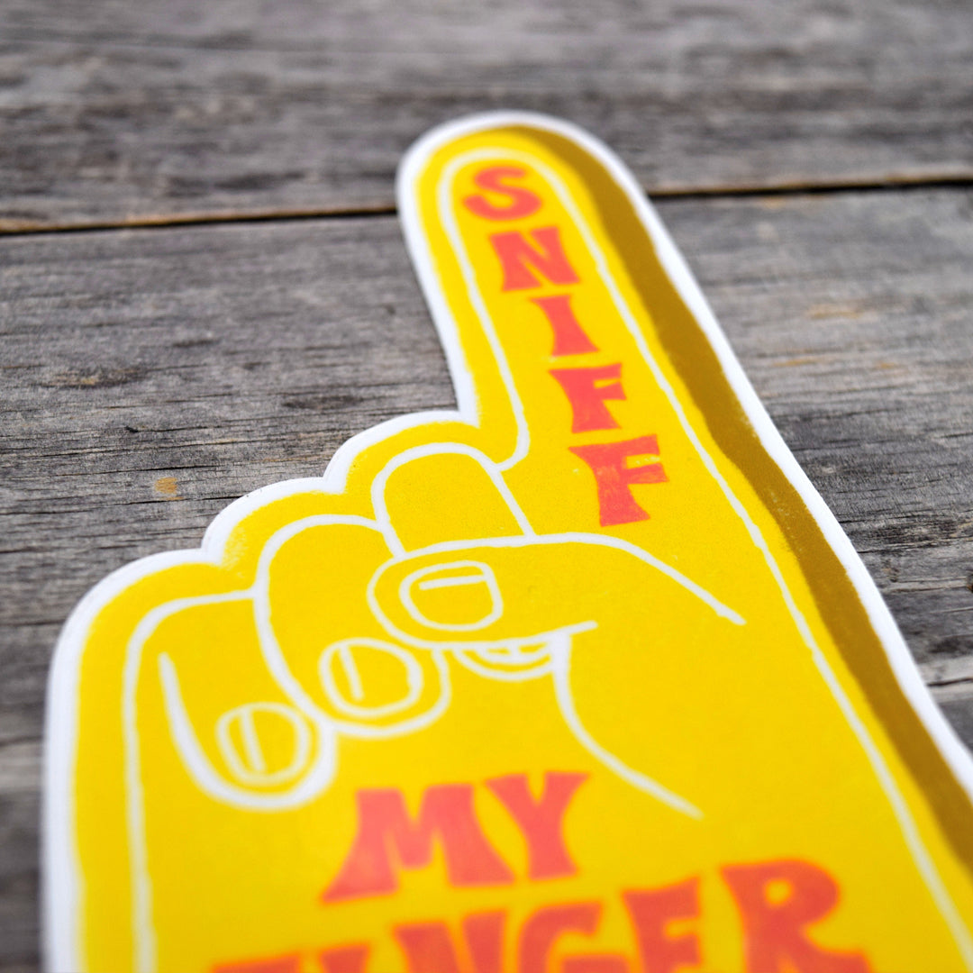 SALE!!! Sniff My Finger Vinyl Sticker – Quiet Tide Goods